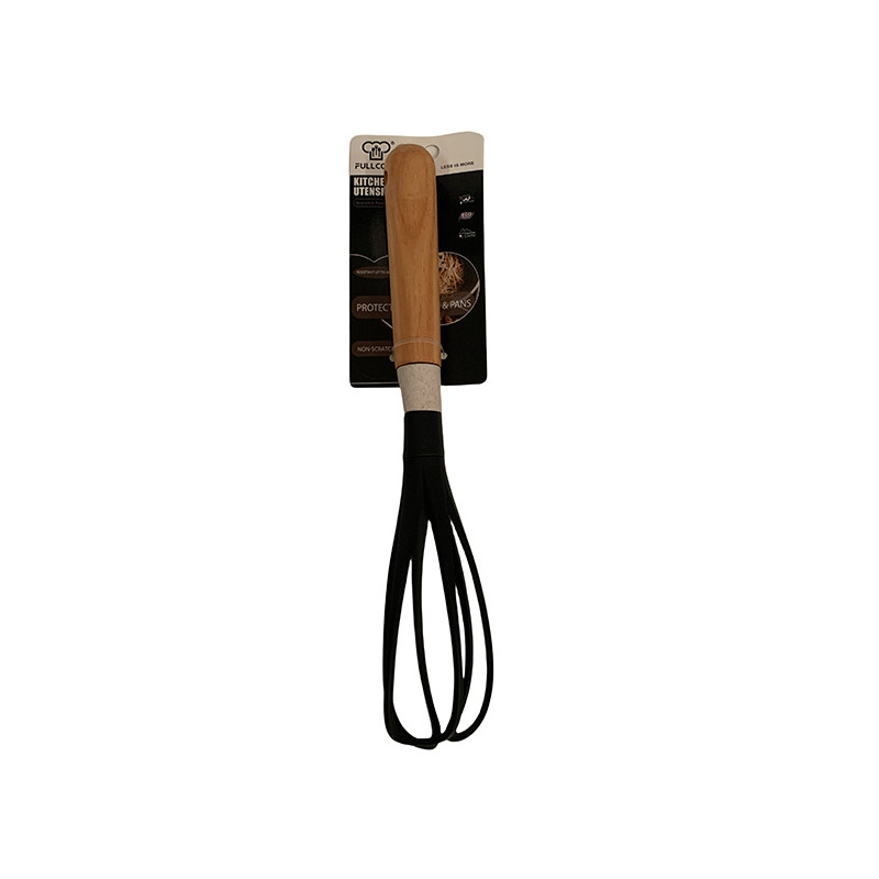 Fouet de cuisine en nylon et bois 31 cm Noir
