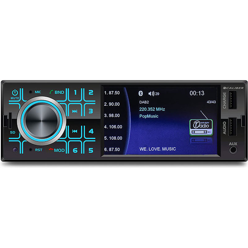 Autoradio 1 DIN DAB+ Noir - CALIBER - ARRMD404DABCALI