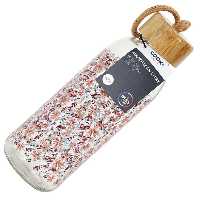 Bouteille en verre paroi fleur 42 cL - KA4811 - Ravate.com