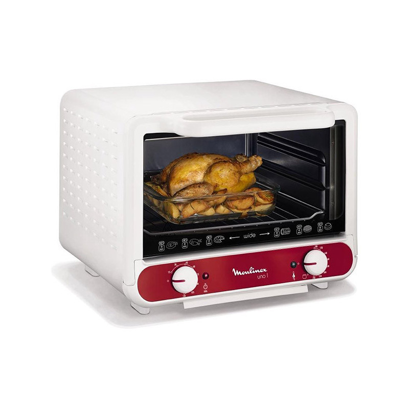 Mini four posable Uno 20L Blanc/Rouge - MOULINEX - OX150130