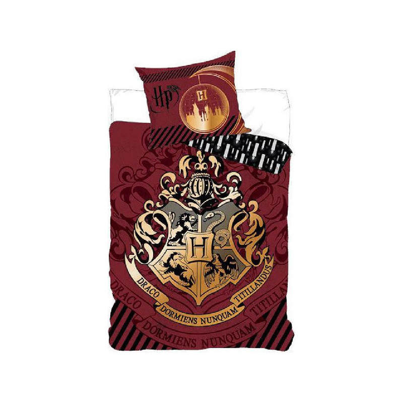 Parure de Lit Harry Potter Hogwarts Arms 140x200cm - AYMAX - :100123063