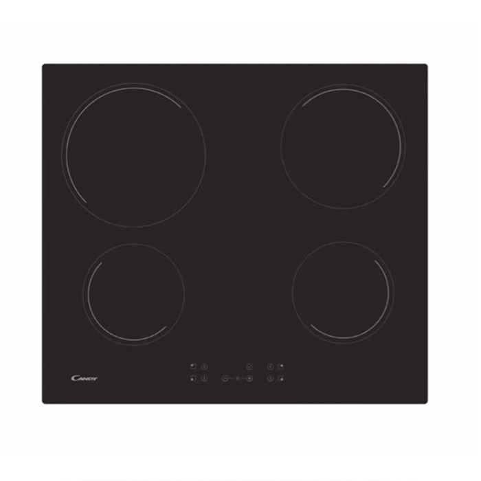 Plaque de cuisson Vitrocéramique 4 foyers Noir - CANDY - CC64CH ...
