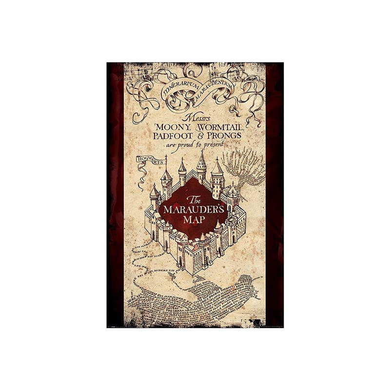 Poster Harry Potter The Marauders Map 61x91cm - PYRAMID INTERNATIONAL ...