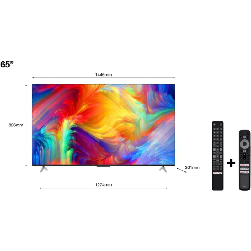 TV - LED - TCL - 165 cm - 4K - 50/60Hz - Google TV - 65P638