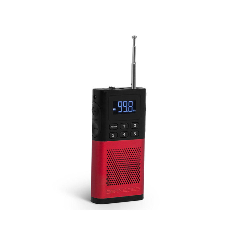 Radio Tuner Piccolo Audio/HiFi Noir/Rouge - SCHNEIDER - SC160ACLRED