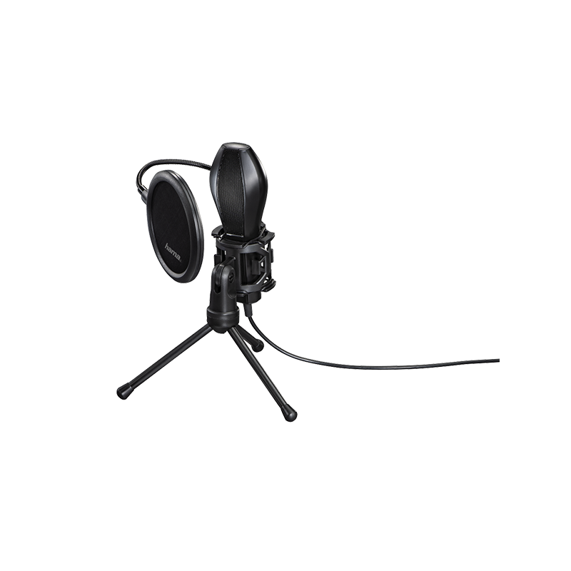 Microphone Streaming avec Mini-trépied MIC-USB Noir - HAMA - 0139907