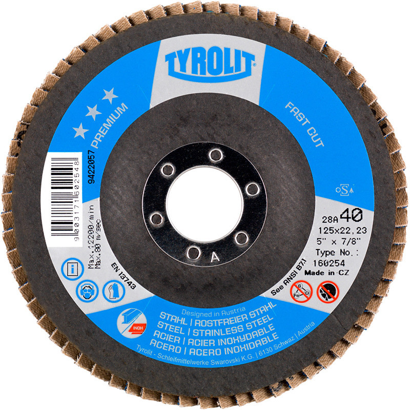 Disque à Lamelle Premium 125x22.23mm G60 - TYROLIT