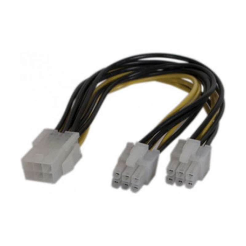 Doubleur d'alimentation PCI Express 6 pins Blanc - CAB_ALIM_PCIE_15CM