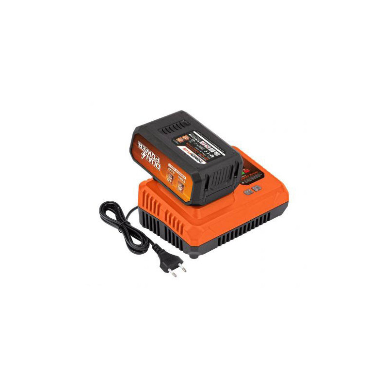 Chargeur 4.0A pour les batteries 20V et 2x20V Dual Power Noir/Orange ...