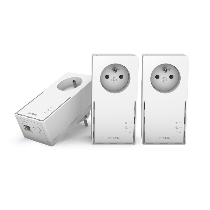 Adaptateurs CPL 1000 TRI FR 1000Mbit/s Blanc - STRONG