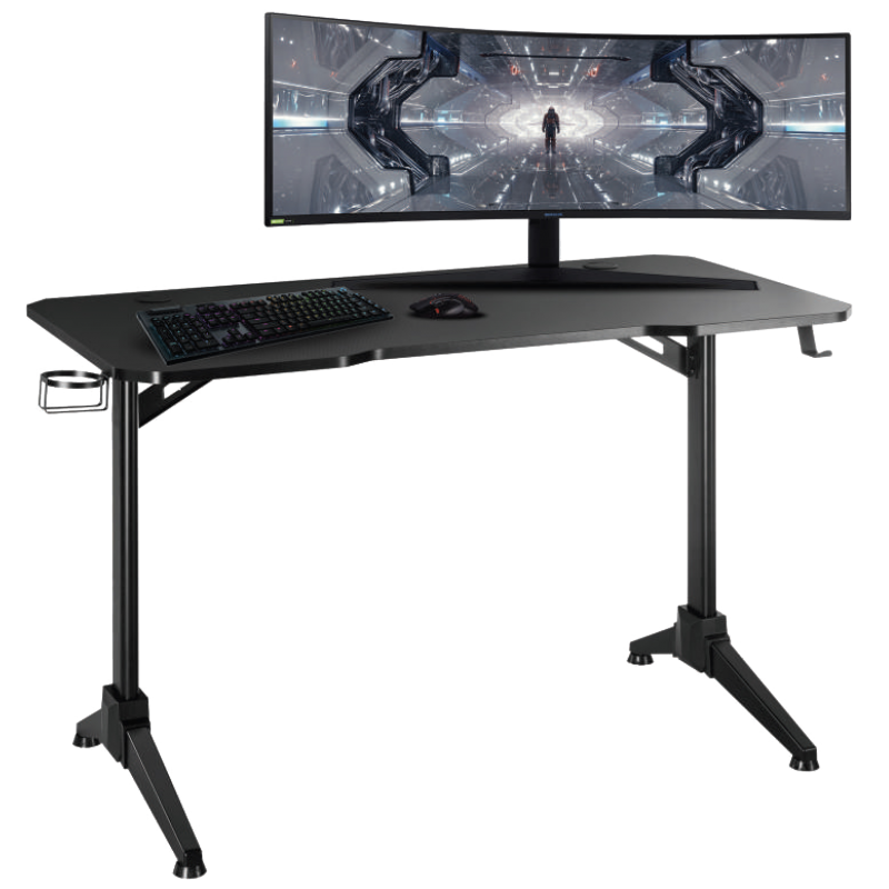 Bureau gaming WegDesk avec support casque et porte gobelet - WE