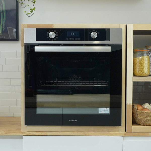 Four encastrable Multifonction Pyrolyse 67L Inox/Noir - BRANDT - Ravate.com