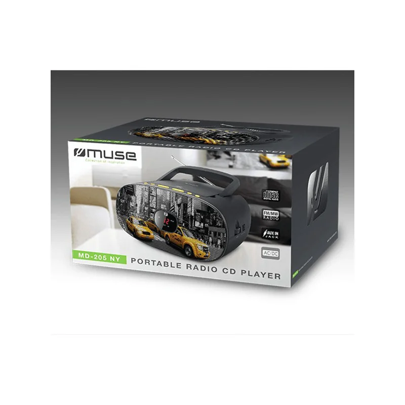 Radio portable lecteur CD D-205 VT Noir - MUSE