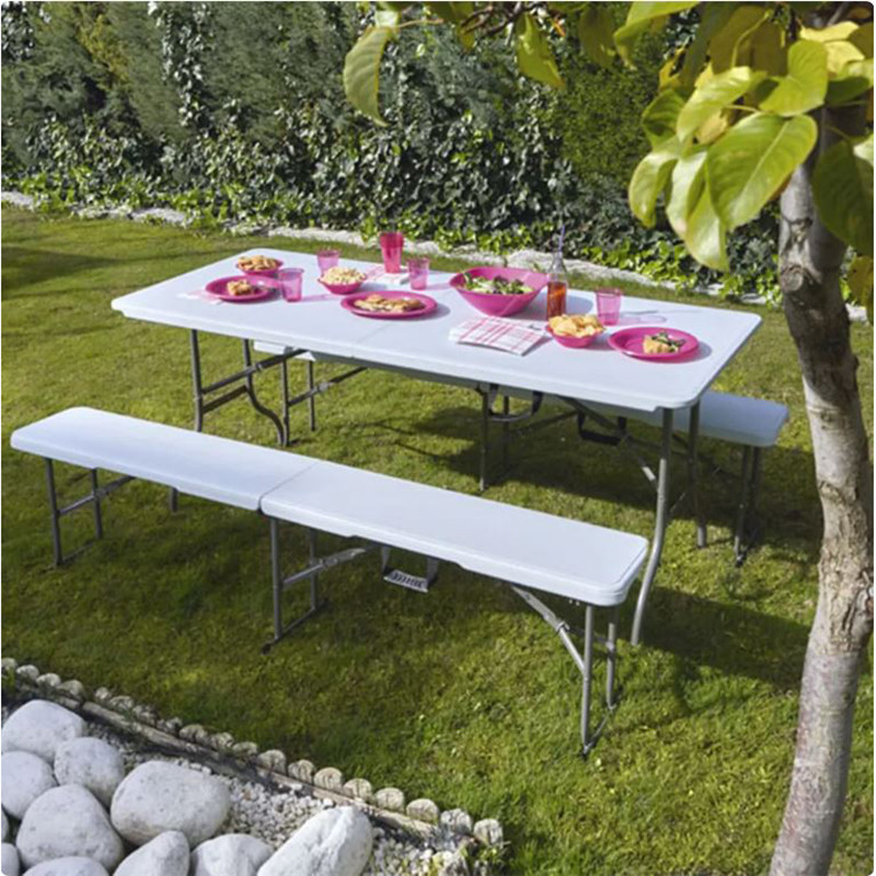 Table pliante lifetime lifetime rectangulaire 6 personnes Blanc - NATERIAL