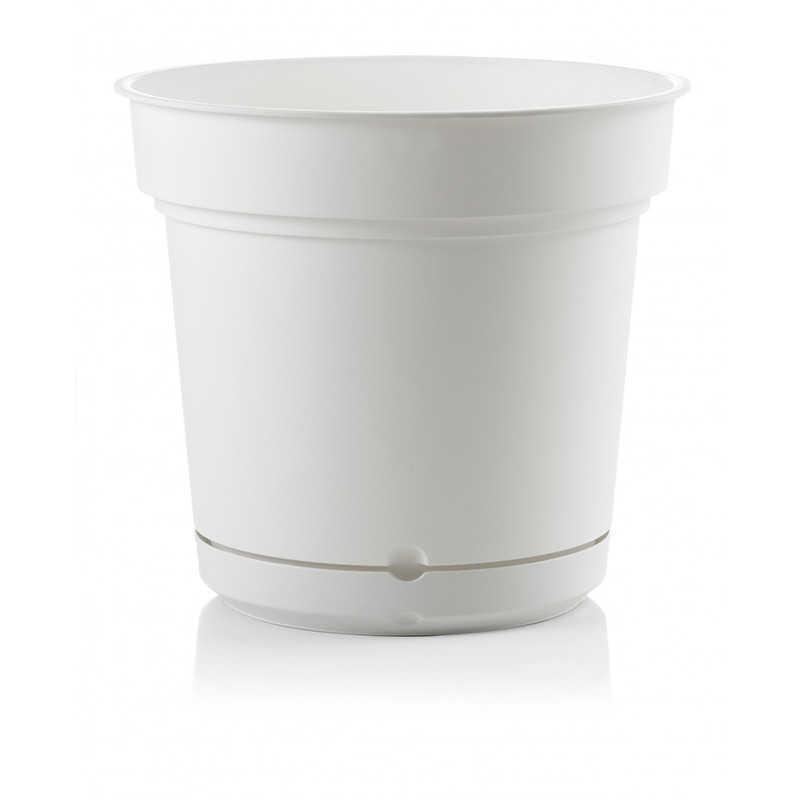 Pot rond Hydral Element Ø28cm Blanc - TERAPLAST - TER-7028022