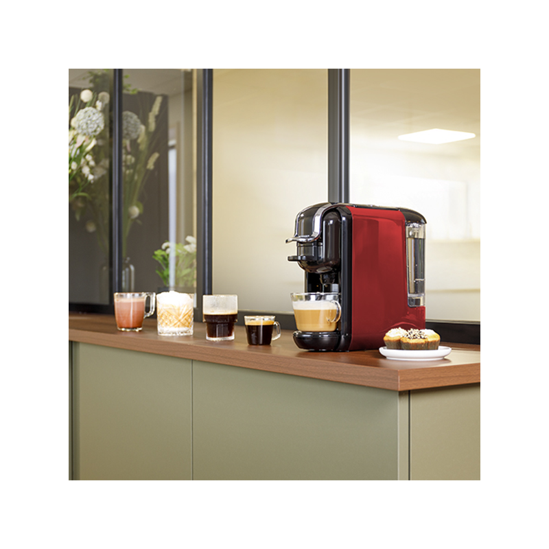 Machine Expresso multicapsules 19 bars Noir/Rouge - SCHNEIDER - SCESC2206R