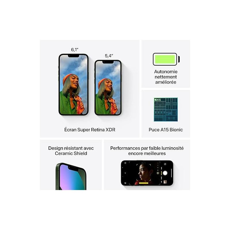 Iphone 13 Neuf 128Go Vert APPLE - MNGK3AA/A