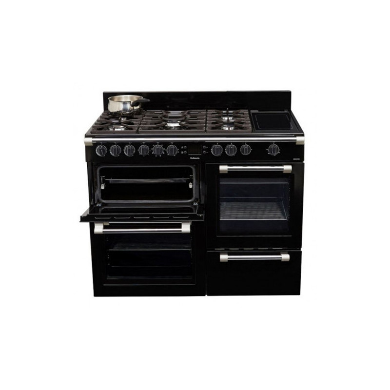 Piano de cuisson CookMaster 5 foyers gaz avec 1 Wok Noir - LEISURE ...