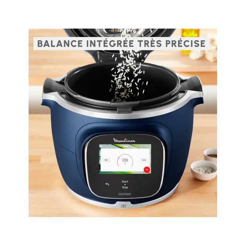 Multicuiseur intelligent Cookeo Touch Pro 1600W Bleu - MOULINEX