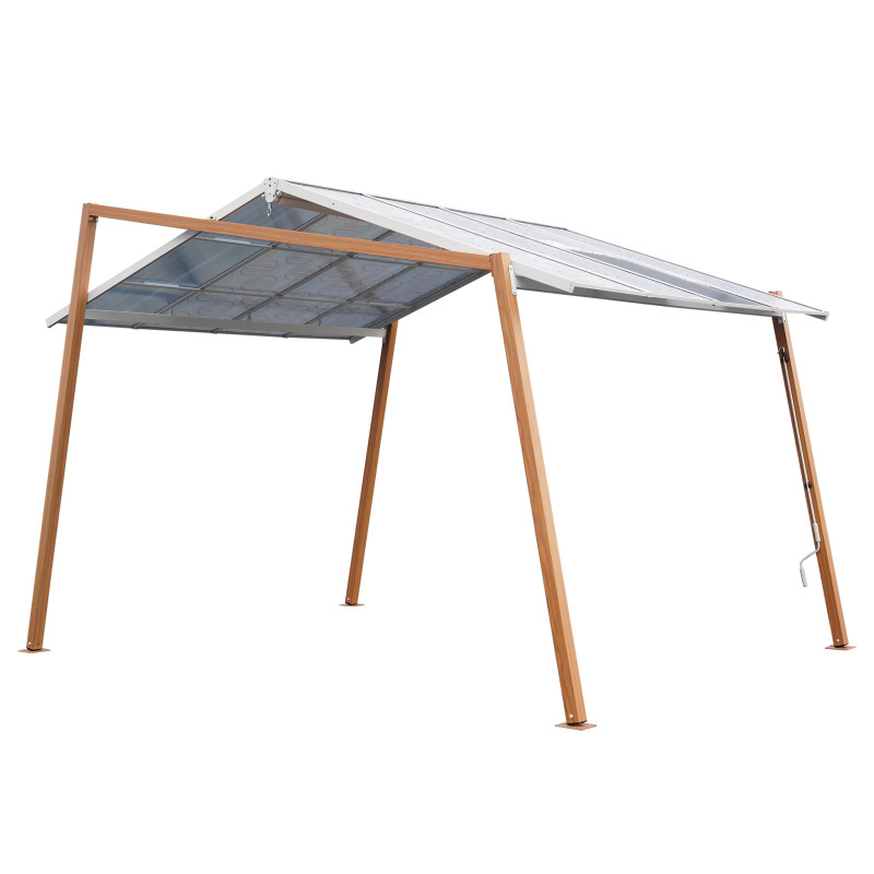 Tonnelle autoportante OXIA acier beige 12 m²