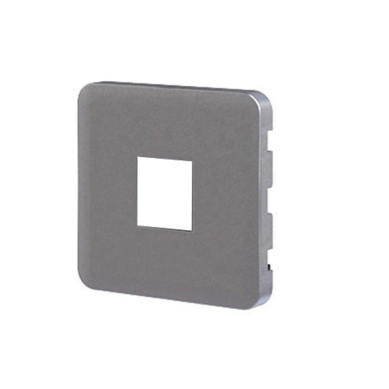 Cache prise rj45, prise double chargeur usb Cosy, LEXMAN aluminium mat
