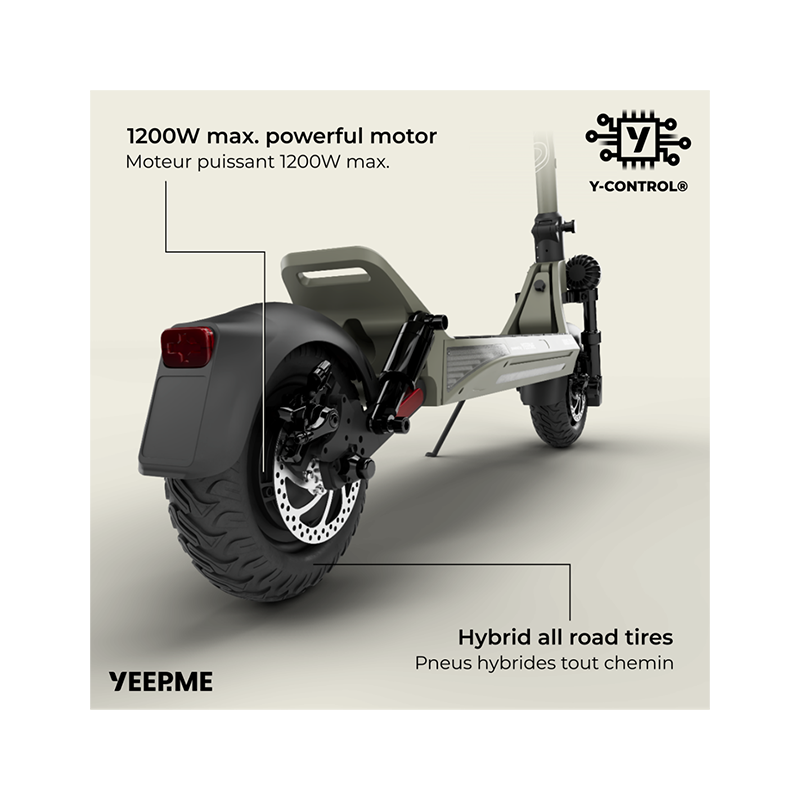 Trottinette électrique 100S SUV Dakar Vert kaki - YEEP ME