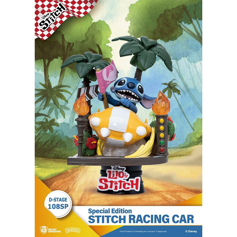 Figurine D-Stage Disney Stitch Racing Car Édition Spéciale 16cm - BEAST ...