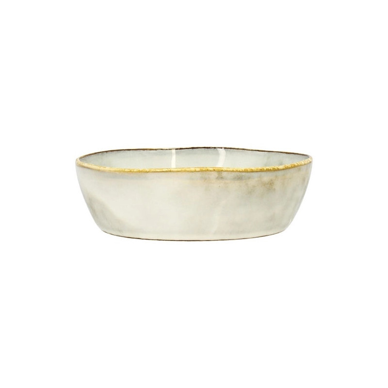 Assiette coupe Boral en grès 16cm Beige cLair - OGO LIVING