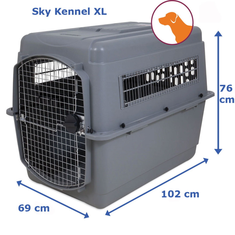 Cage de transport IATA Aerien Sky Kennel T5 (70-90LBS) - PETMATE