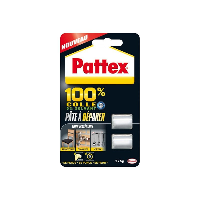 Pate a reparer pattex sans solvant blanc 5g x2