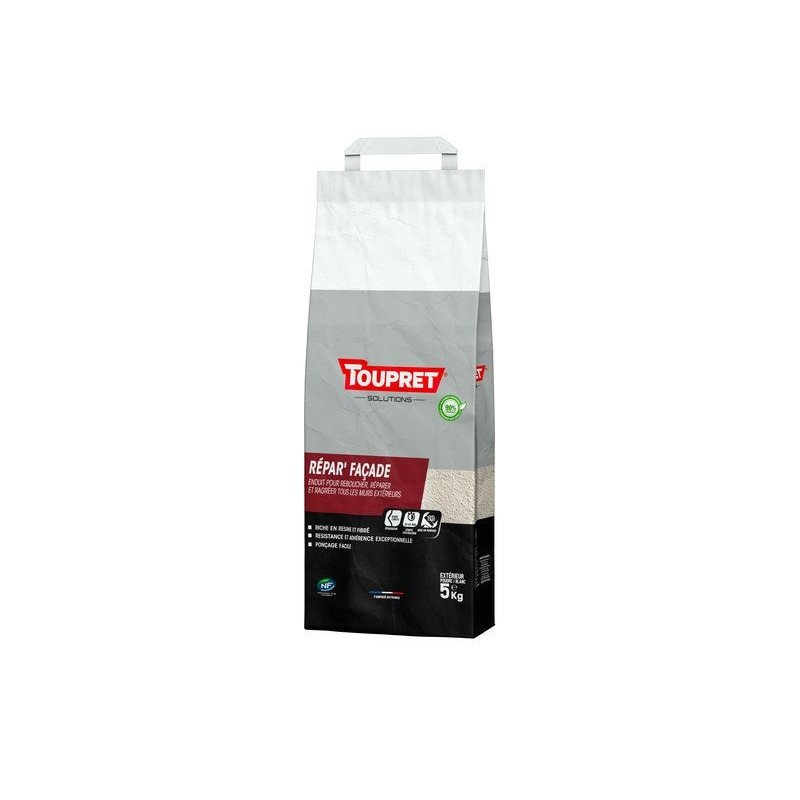 Enduit De Rebouchage Toupret Repar Façade 5 Kg En Poudre, Pour Façade ...