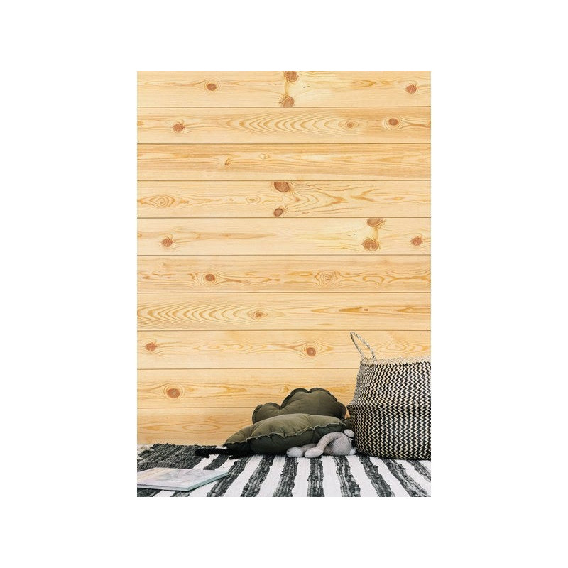Lambris Bois pin mat brut ISB, L.200 x l.10 cm