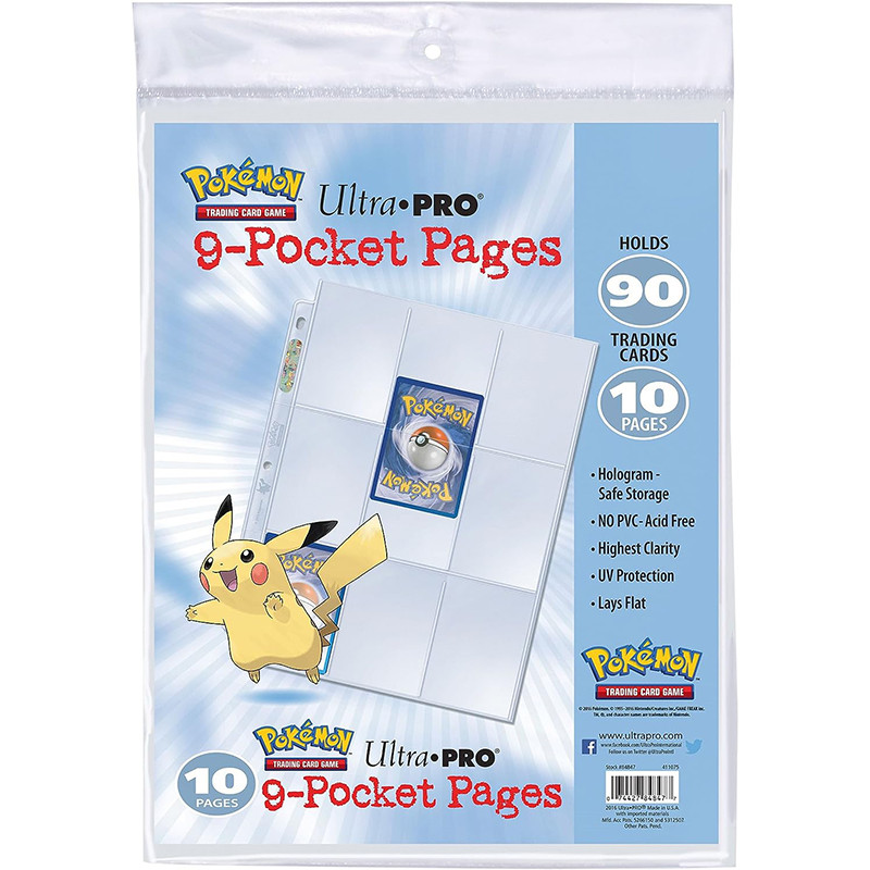 Feuilles de classeur Pokémon pour cartes à collectionner - ULTRA PRO ...