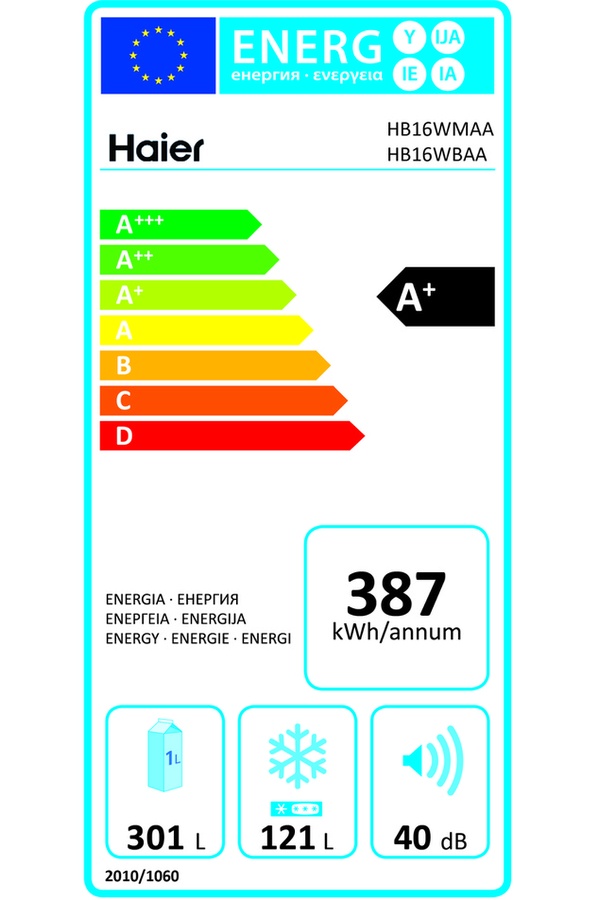 REFRIGERATEUR AMERICAIN 422L HAIER - HB16WMAA - A+ - NO FROST