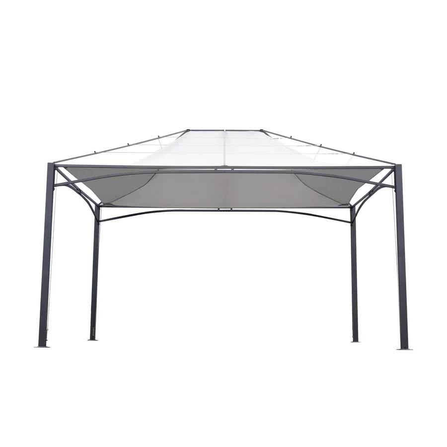 Tonnelle de jardin en aluminium Botanica 4x3 m Gris - NATERIAL - 100158057