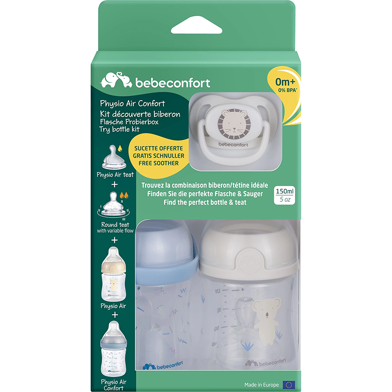 Kit d'essai biberons Physio Air Bleu - BÉBÉ CONFORT - DOR-3102202420
